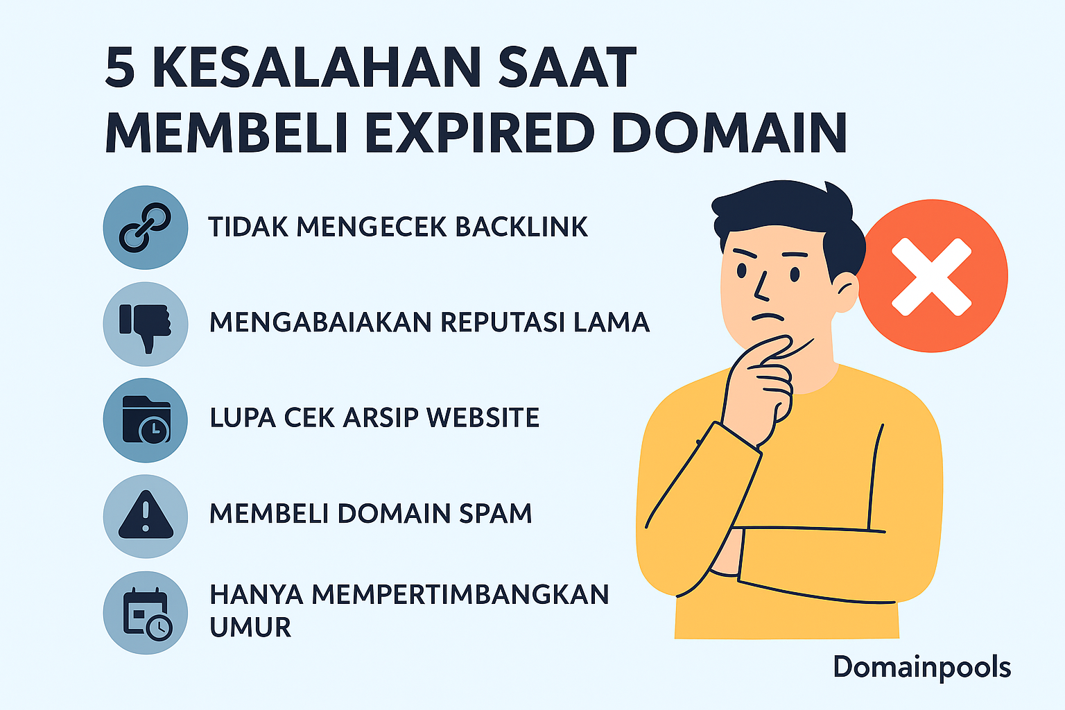 5 Kesalahan Umum Saat Membeli Expired Domain (dan Cara Menghindarinya) - Domainpools Marketplace